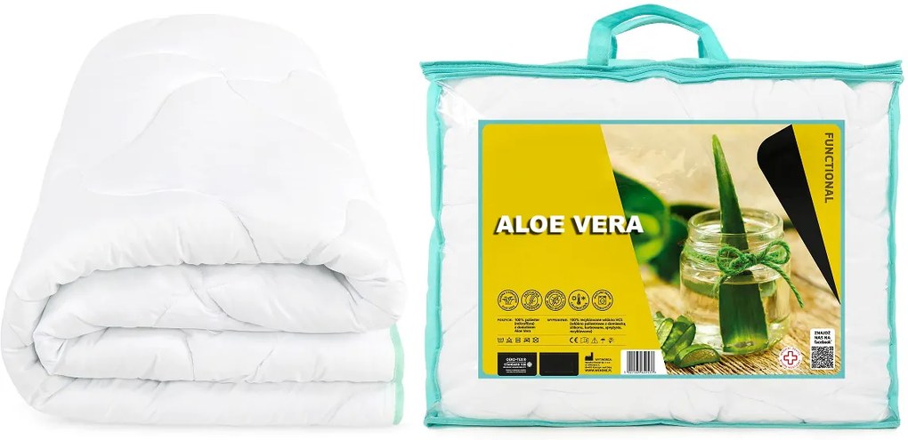 Prošívaná celoroční přikrývka ALOE VERA 200x220 cm mikrovlákno Mybesthome