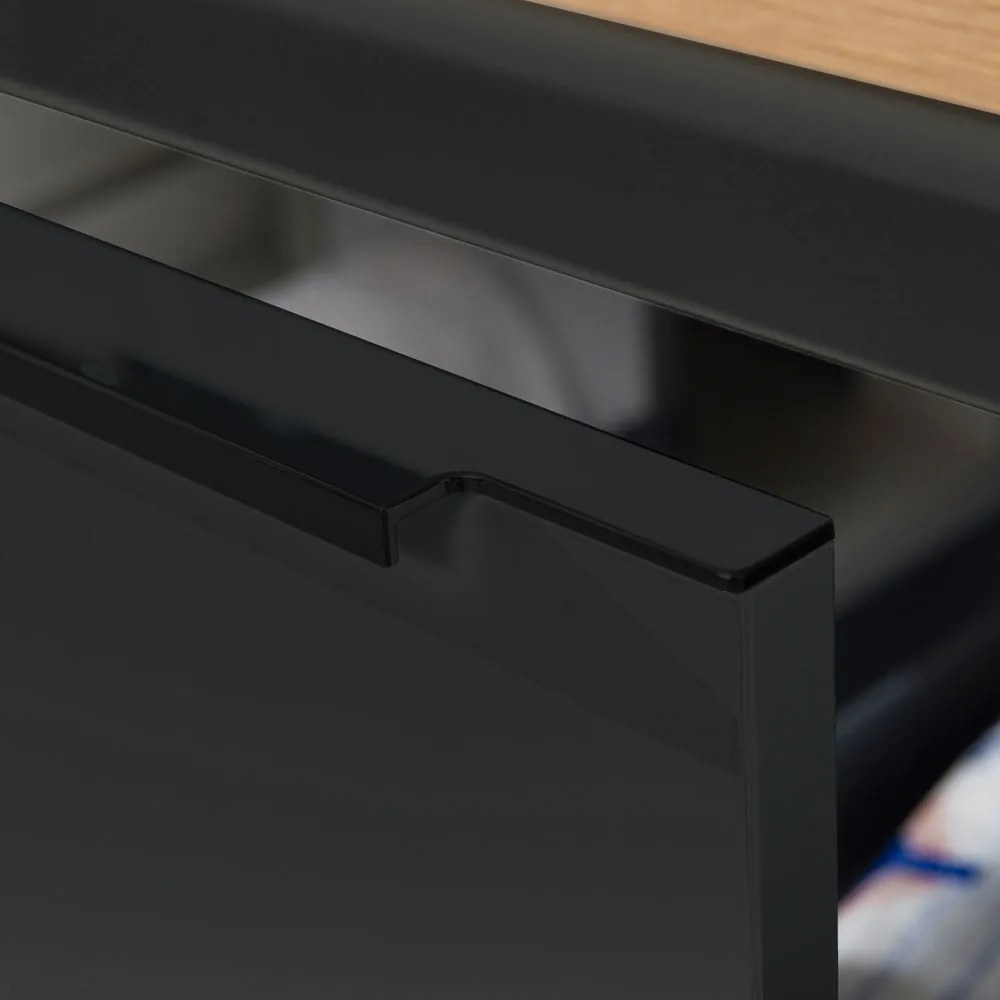 Mereo Mereo, Mailo, koupelnová skříňka 121 cm, černé madlo, Multidecor, CN593SBLSW1