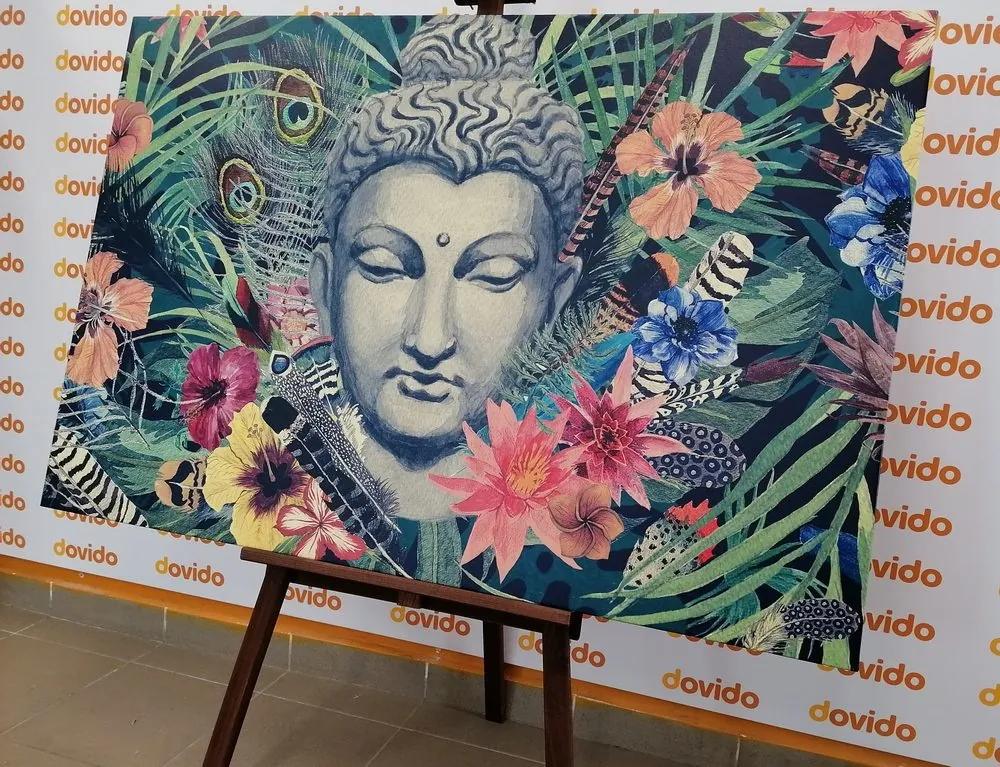 Obraz Budha na exotickém pozadí - 120x80 cm