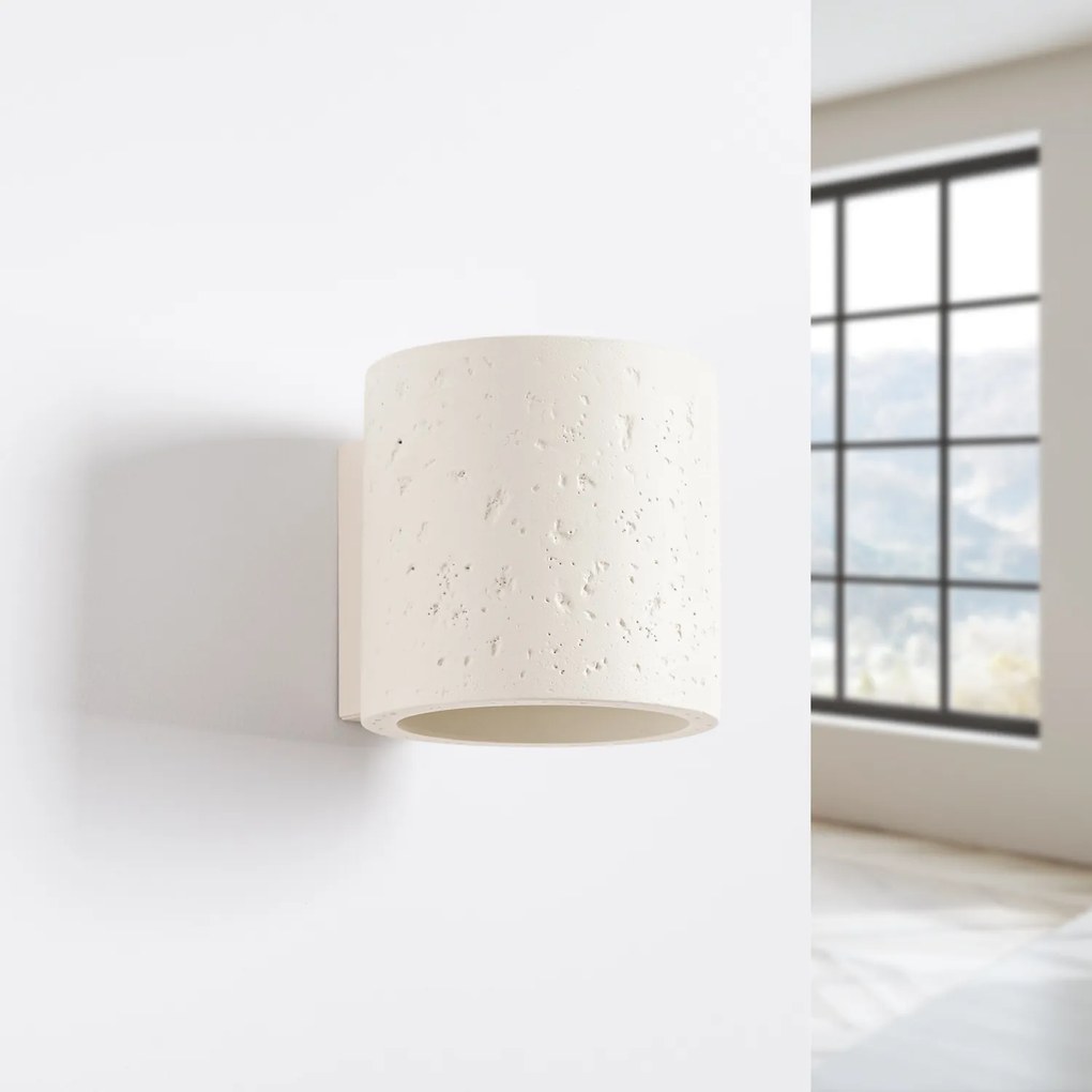 Sollux Lighting Nástěnná lampa ORBIS betonová béžová