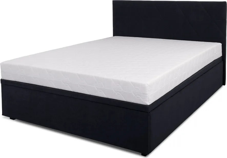 Postel 160x200 s roštem, úložným prostorem Mono 248 černá Bellano