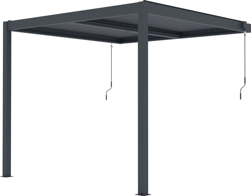 Bioklimatická pergola G21 Trenton 3x3 m, antracitová hliníková