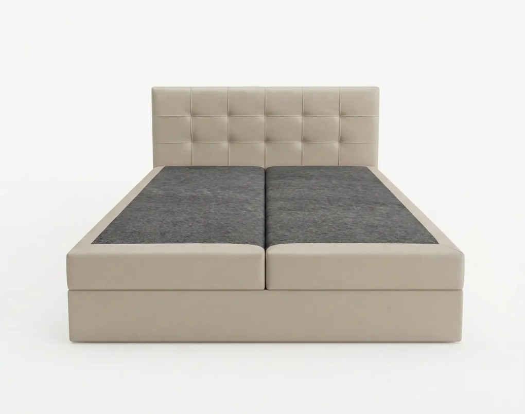 Čalouněná postel boxspring DIRELIS TRINITY 180x200 cm béžová Matrace: Matrace Bonell pružinová
