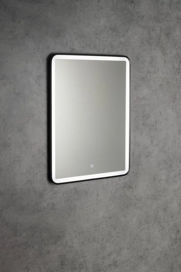 Aqualine Aqualine, SWIDA zrcadlo s LED osvětlením 60x80cm, dotykový senzor, stmívatelné, černá mat, SW060