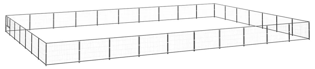 Psí kotec černý 70 m² ocel