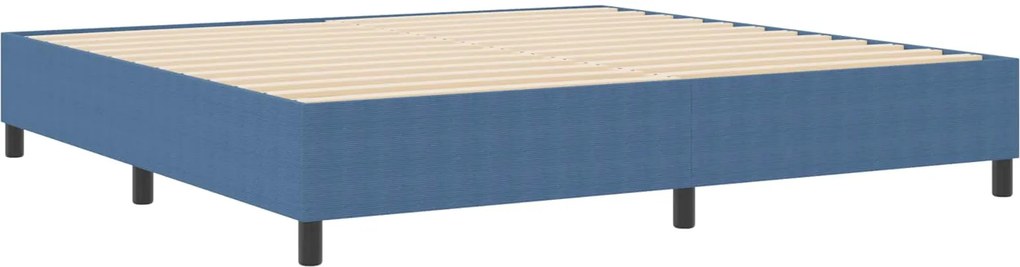 Rám platformy Modrá 200 x 200 cm Žebrovaná látka 3337430