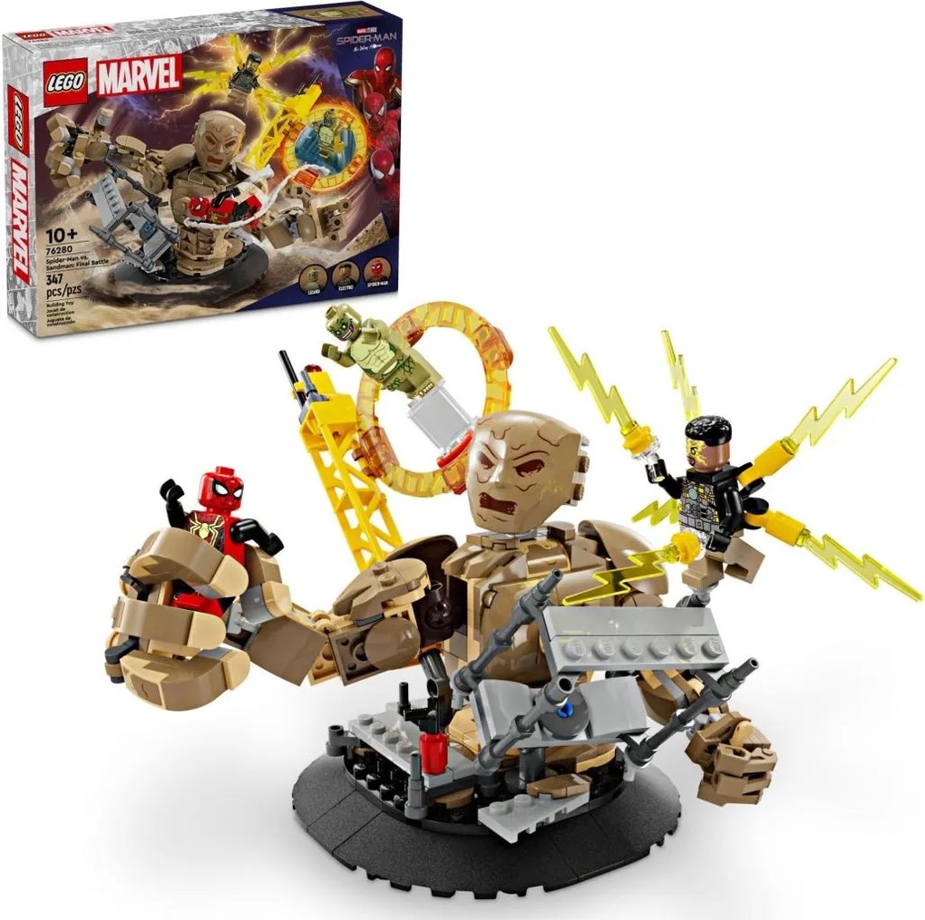 Lego stavebnice lego marvel 76280 spider-man vs. sandman: poslední bitva