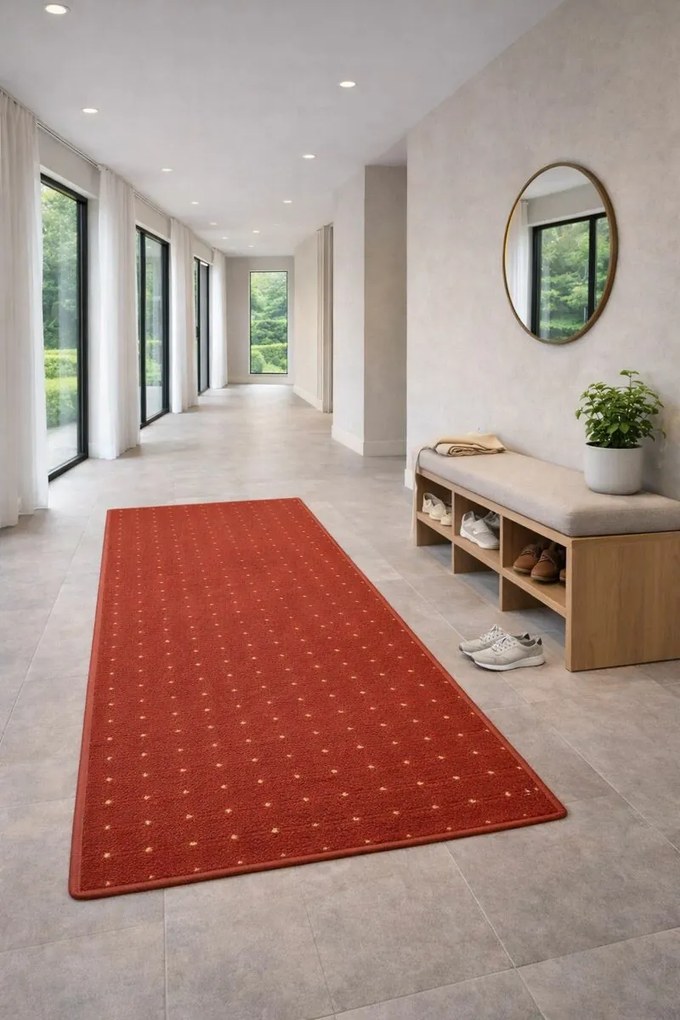 Behúň na mieru Udinese terra, šíre 133 cm, oranžová, chodba / predsieň, Condor Carpets