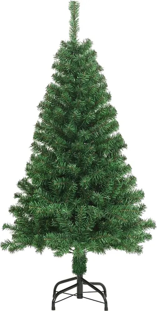 Umělý vánoční stromek s hustými větvemi zelený 150 cm PVC 321034