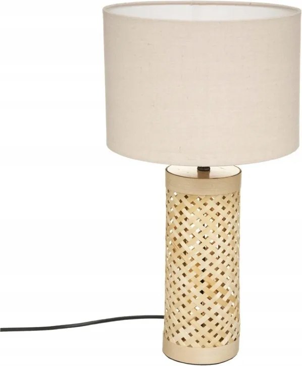 Stolní lampa Salma s bambusovým stojanem, 47 cm
