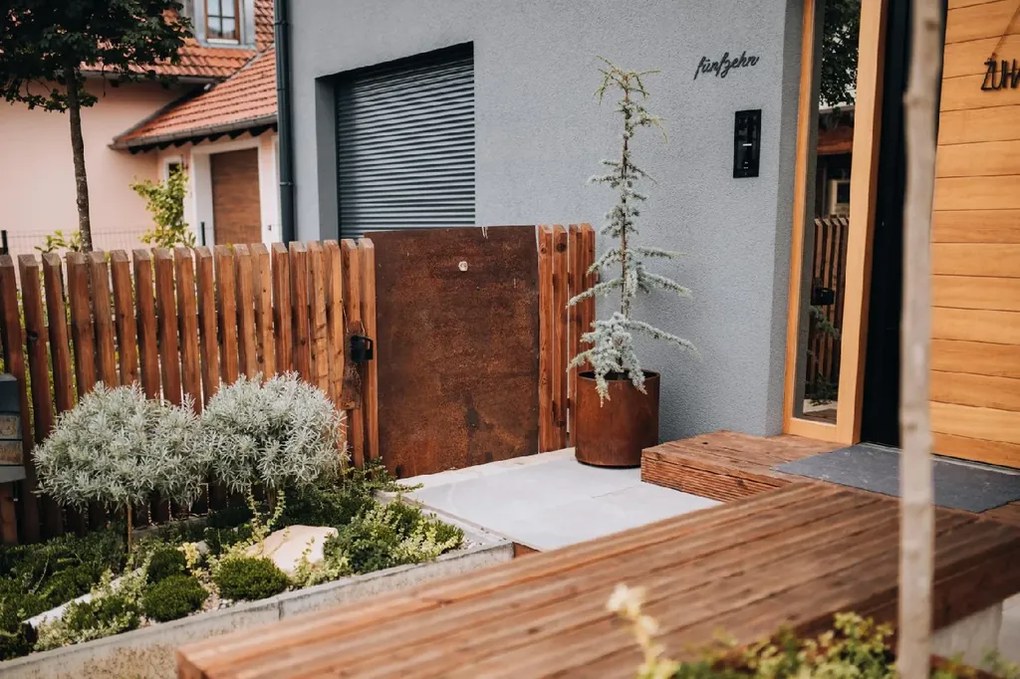 Květináč NEW RONDO, corten, Ø 40 cm, hnědý
