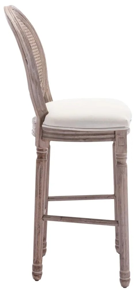 Barové židle 2 ks bílé lněné,  245352