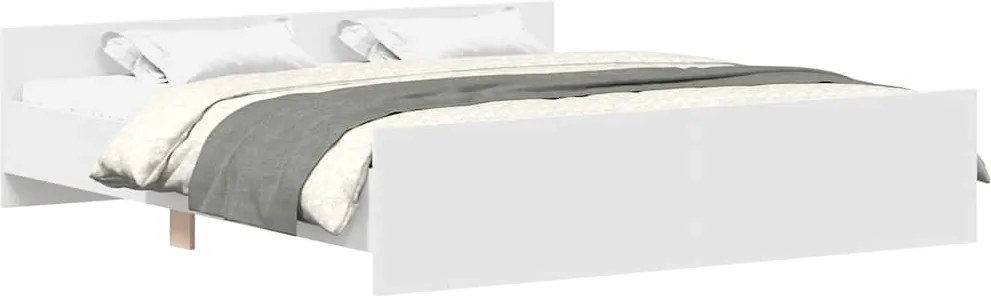 Rám postele s hlavovým a nožním čelem bílý 180 x 200 cm 3203768