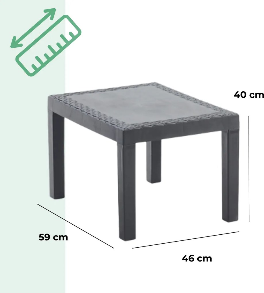 Zahradní set AKITA, 3-dílný, antracitová I.P.A.E-Progarden