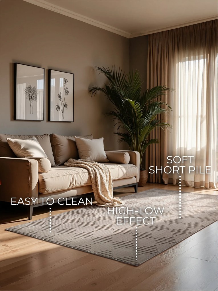 ELLE Decoration, Kusový koberec Perles 106183 Cream Beige z kolekce Elle, 200x280, béžová, ložnice