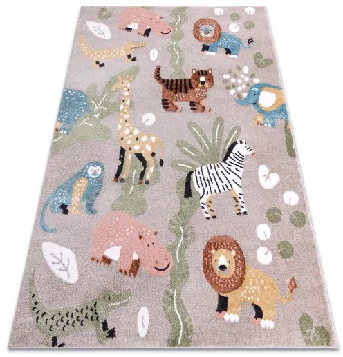Dywany Łuszczów, Dětský kusový koberec Fun Africa beige, 80x150, vícebarevná, dětský pokoj