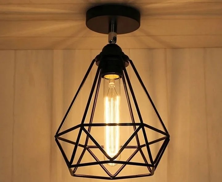 Toolight - Stropní lampa Reno 1xE27 180986D, černá, OSW-00015