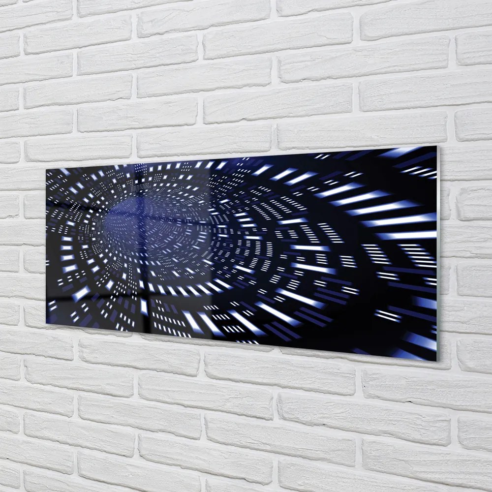 akrylový obraz Blue 3d tunel 120x60 cm
