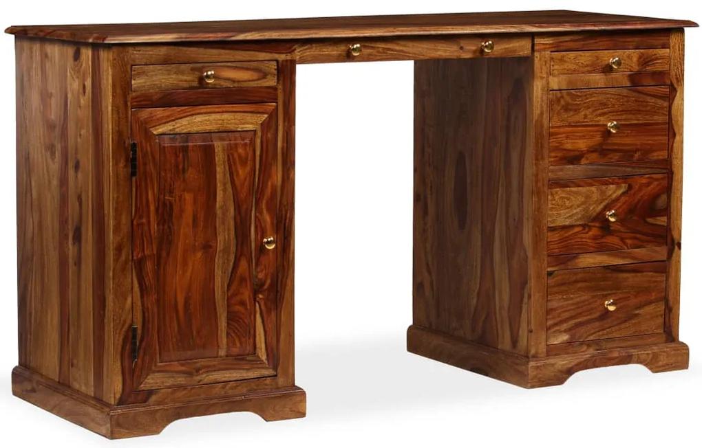 244684 vidaXL Psací stůl z masivního sheeshamového dřeva 140 x 50 x 76 cm