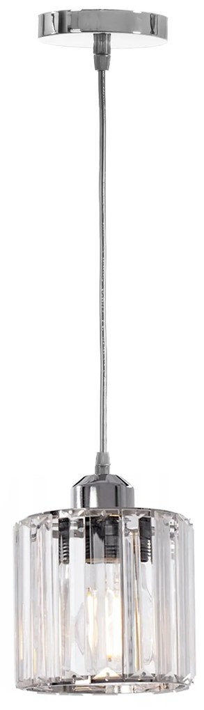 Toolight - Stropní křišťálové svítidlo 1xE27 60W APP210-3CPR, chromová, OSW-08549