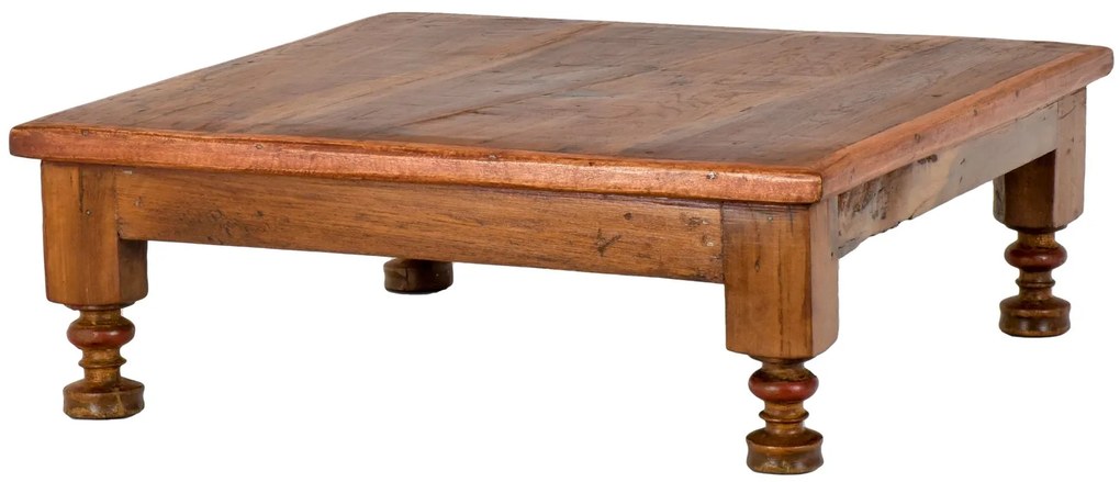 Sanu Babu Starý čajový stolek z teakového dřeva, 59x59x21cm