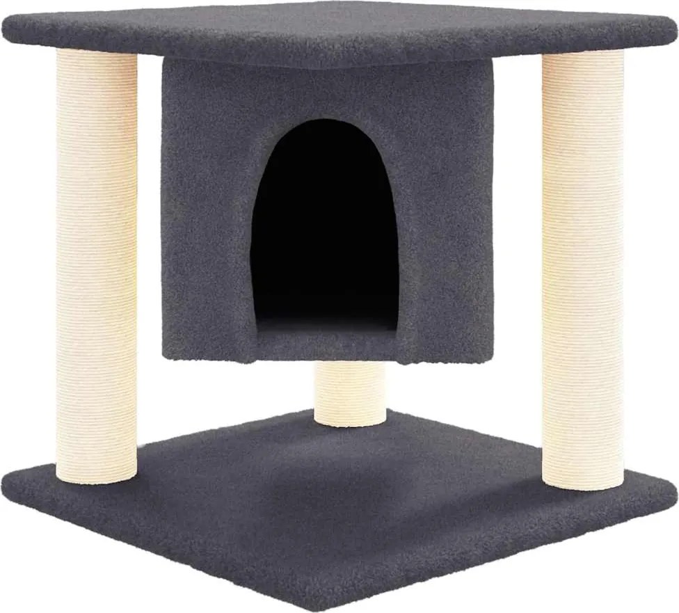 Škrabadlo pro kočky se sisalovými sloupky tmavě šedé 37 cm 171656