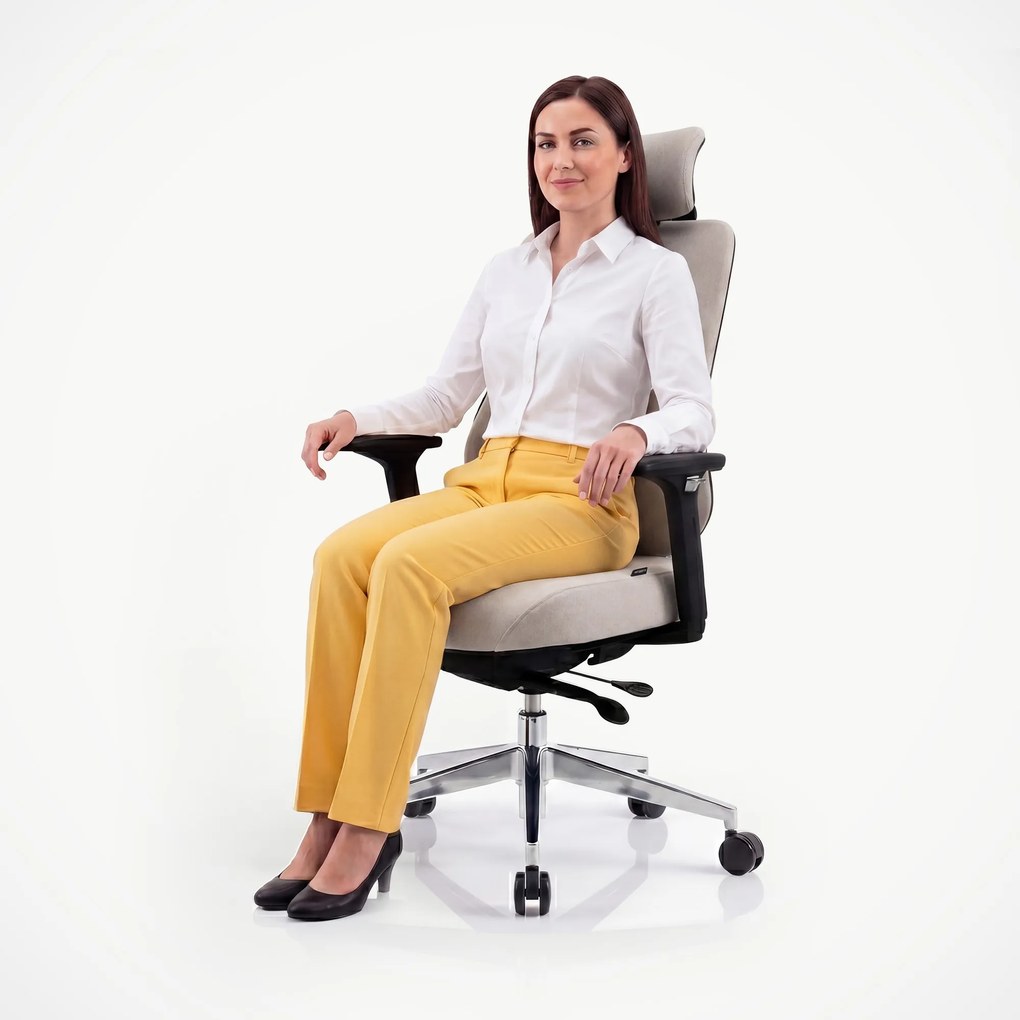 Ergonomická kancelářská židle světle béžová AXIS