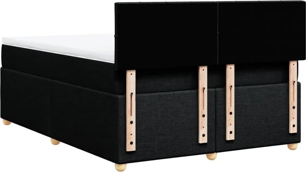Box spring postel s matrací černá 140x200 cm textil 3286705