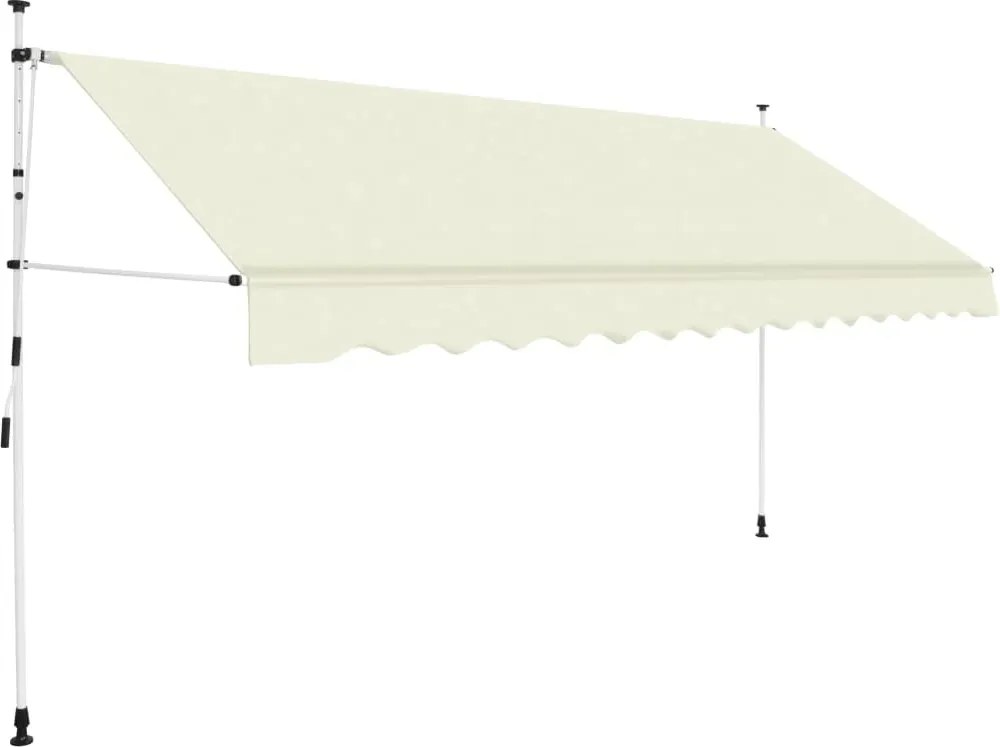 Fionshop 262994779 Ručně zatahovací markýza 350 cm krémová