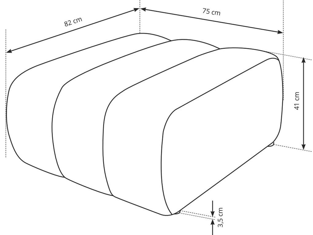 Taburet Baloo Vyberte barvu látky: element 10