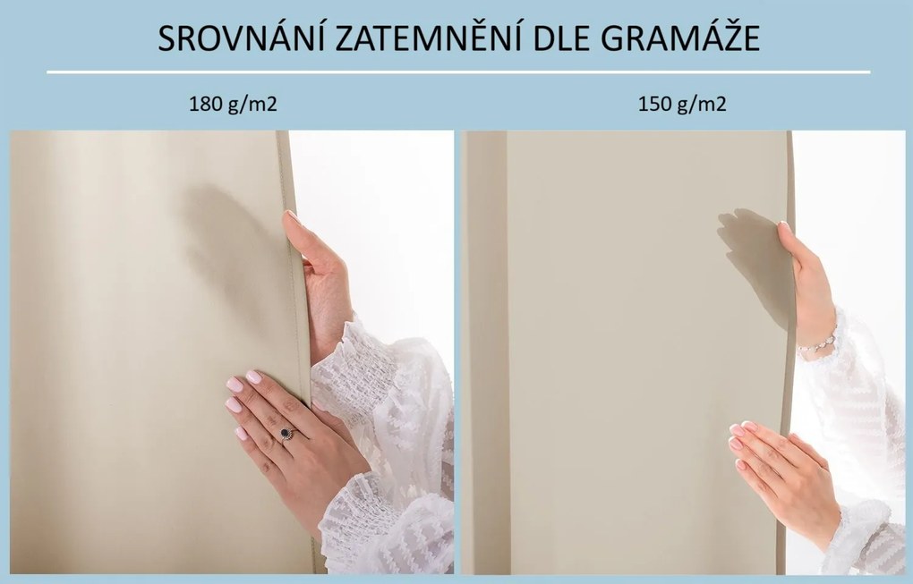 Závěs Carli s designovými poutky 140x250 cm - výběr z 10 provedení