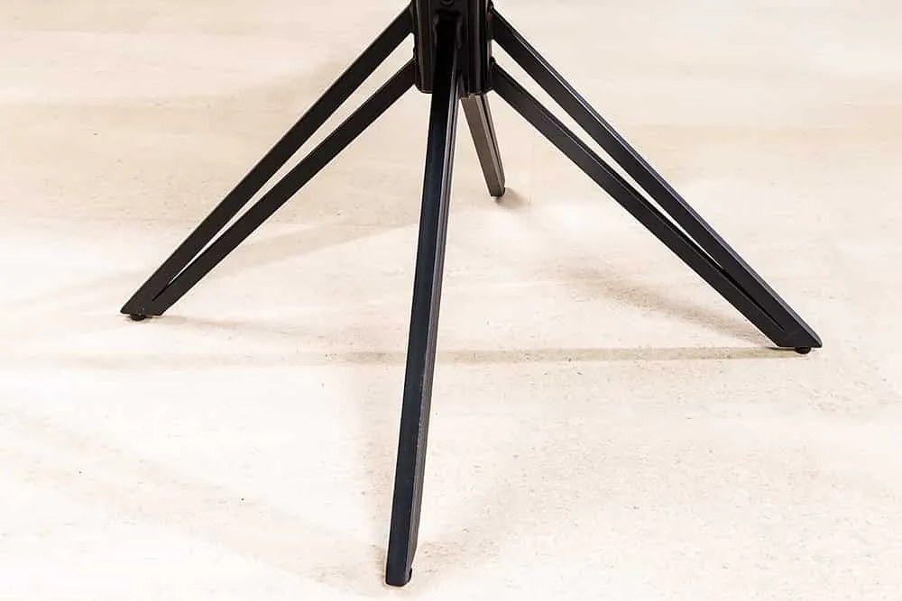 Designová otočná židle Natasha hnědá kůže