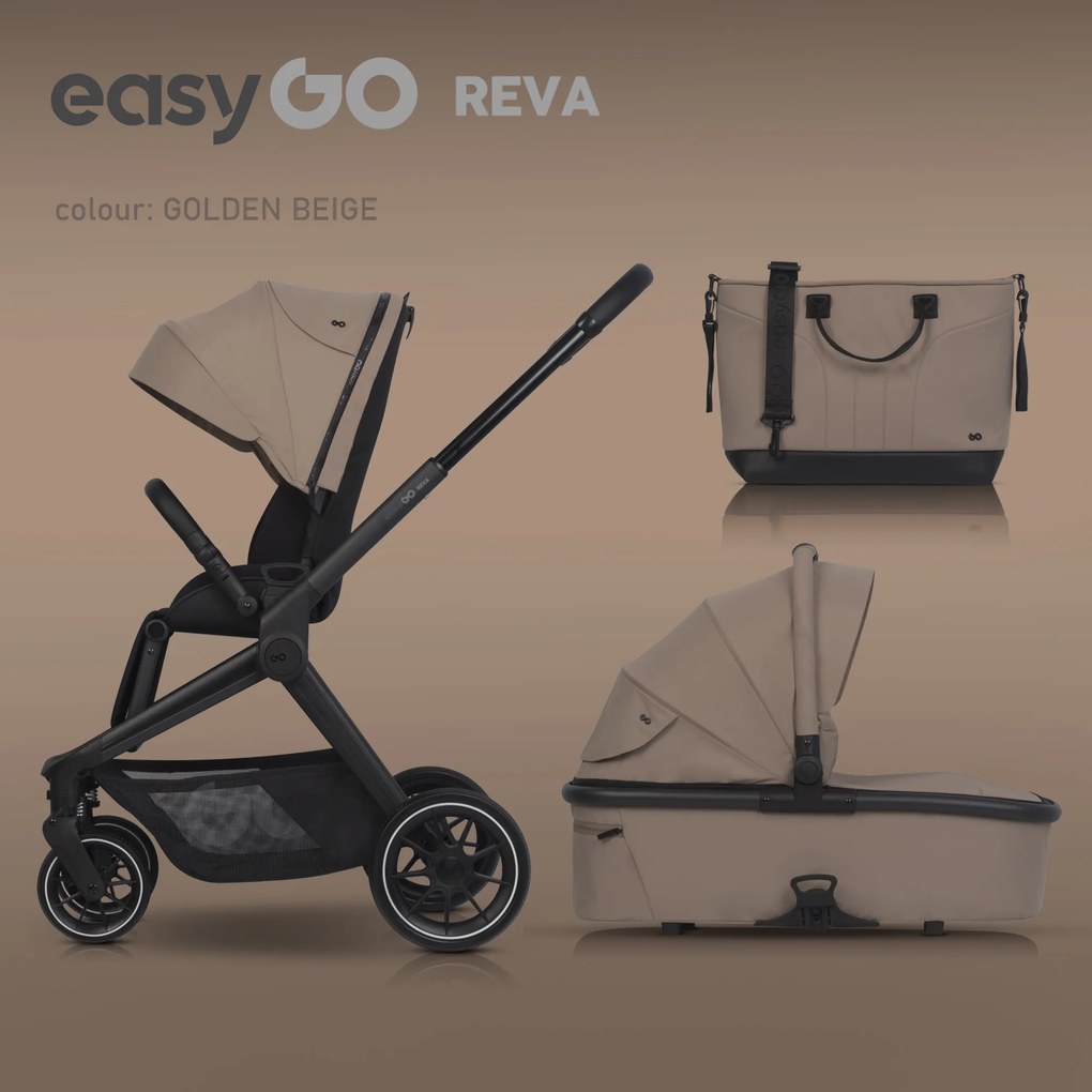 Kombinovaný kočárek EasyGo Reva 2v1 Golden Beige