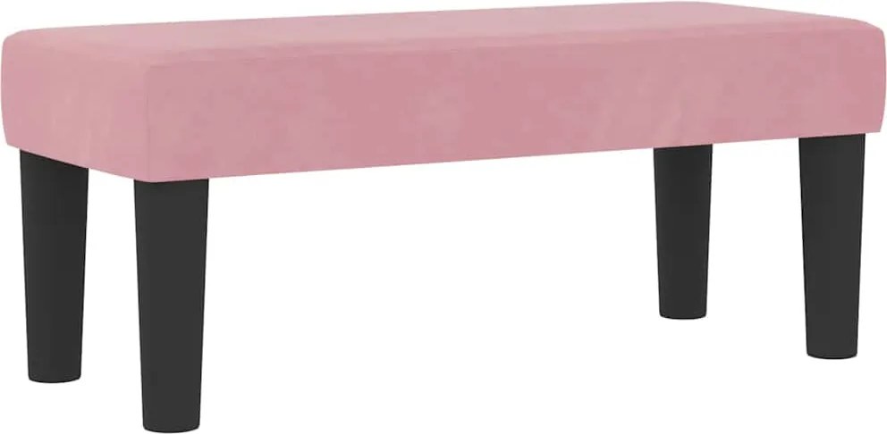 Postel s boxspringem s čelo Růžová 200 x 90 cm samet 3344425
