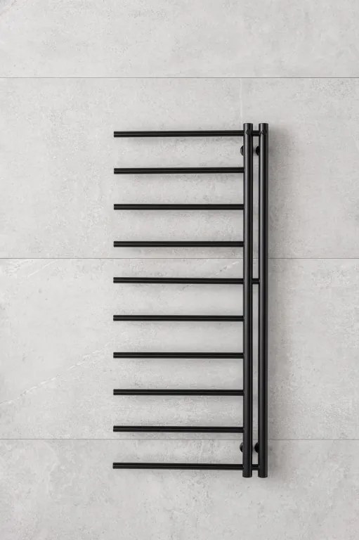 PMH Apollo L koupelnový radiátor 500 x 1140 mm černá lesk AP1B-L