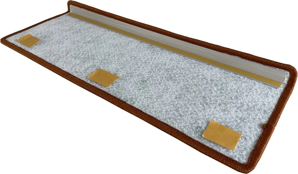 Vopi Nášlapy na schody Capri měděný obdélník, samolepící - 25x80 obdélník (rozměr včetně ohybu)