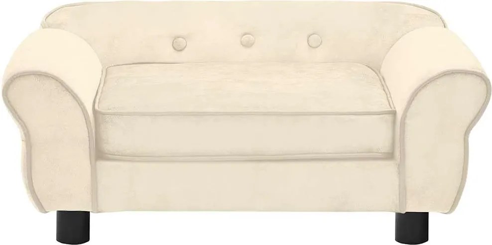 Pohovka pro psy krémová 72 x 45 x 30 cm plyš 171042