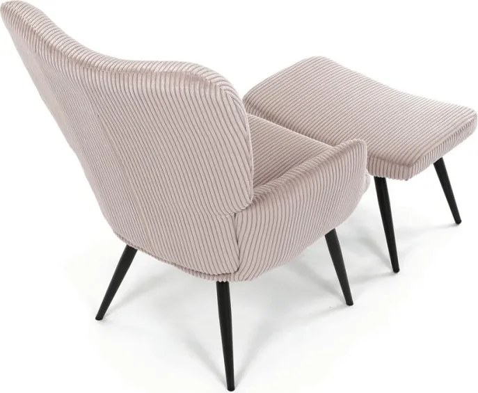 Relaxační křeslo AK-L7285 PINK6, manšestrová látka, růžová (70 x 81) cm