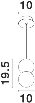 Moderní lustr Zero 10 bílé