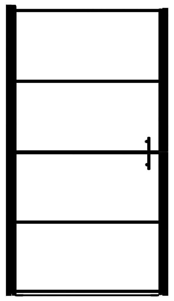 vidaXL Sprchové dveře matné tvrzené sklo 81 x 195 cm černé