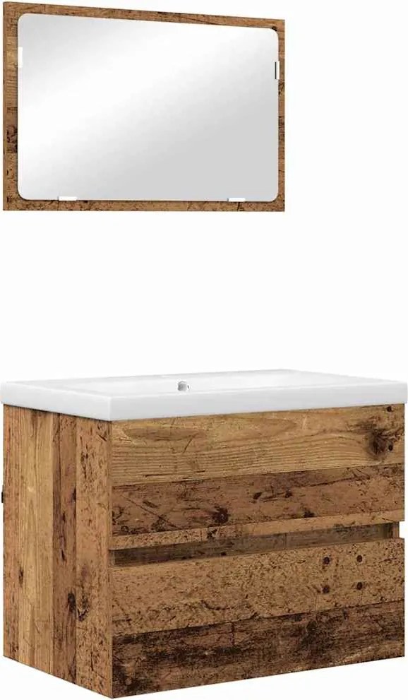 Sada koupelnového nábytku 3 ks Staré dřevo 60 x 38,5 x 45 cm 3393501