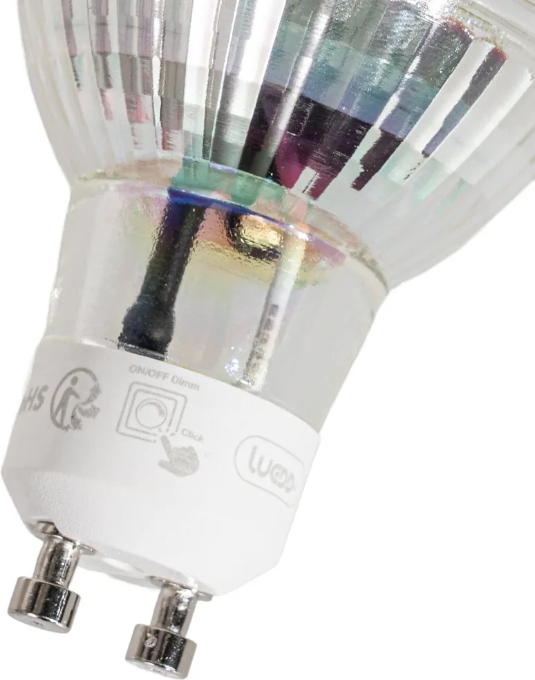 Sada 5 čirých LED žárovek GU10 50mm 3W 230 lm 2700K