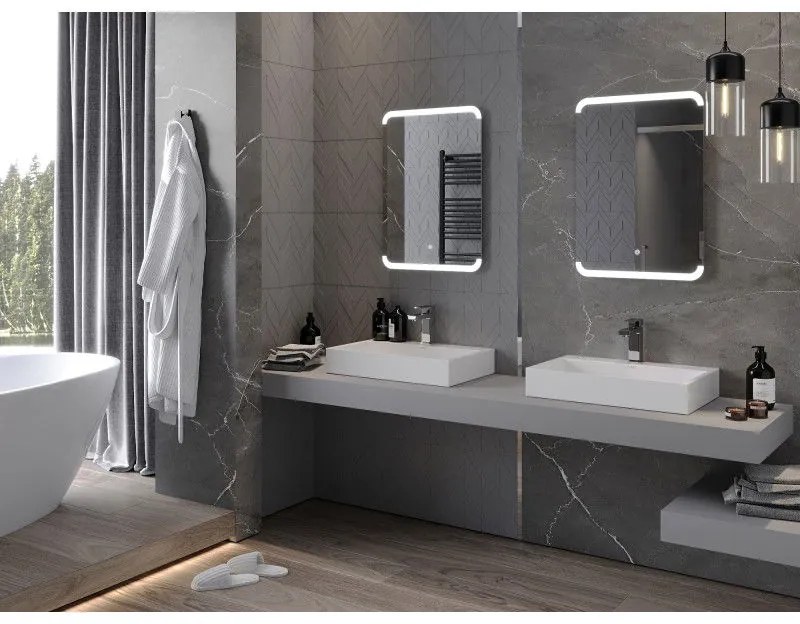 Mexen Nida, LED koupelnové zrcadlo s podsvícením 50x70 cm, 6000K, ochrana proti zamlžování, 9806-050-070-611-00