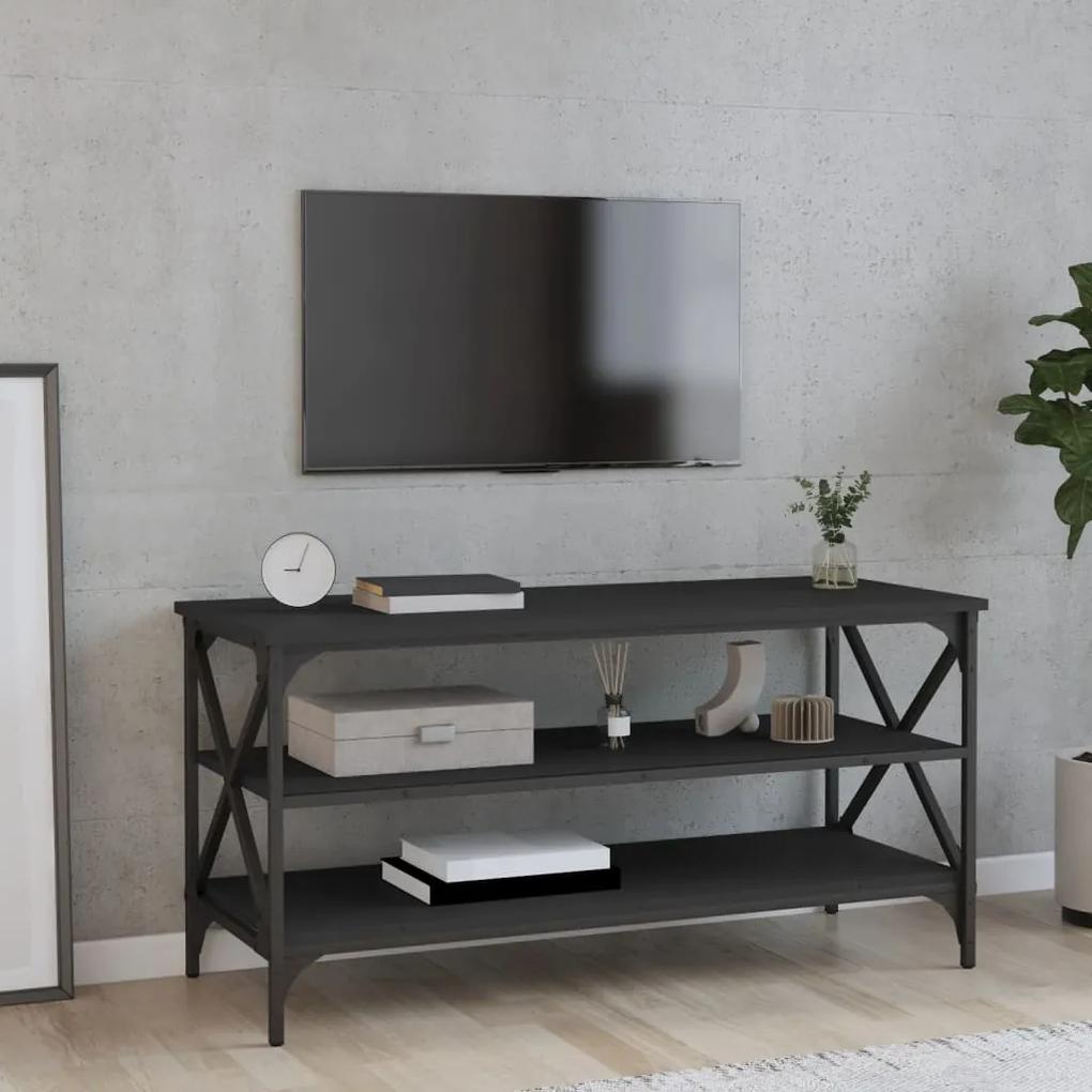 TV skříňka černá 100 x 40 x 50 cm kompozitní dřevo - Default Title