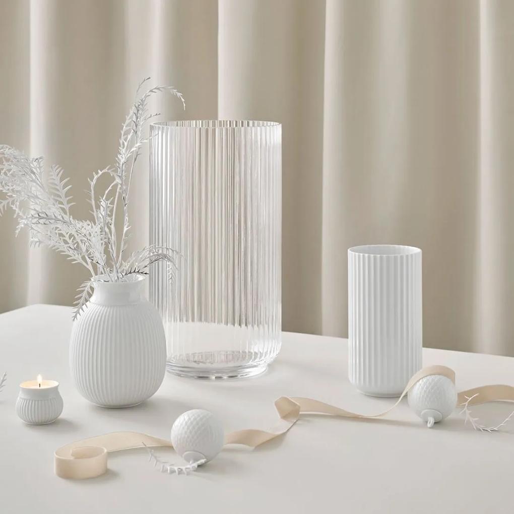 LYNGBY Porcelánová váza Vase White 15 cm, bílá barva, porcelán
