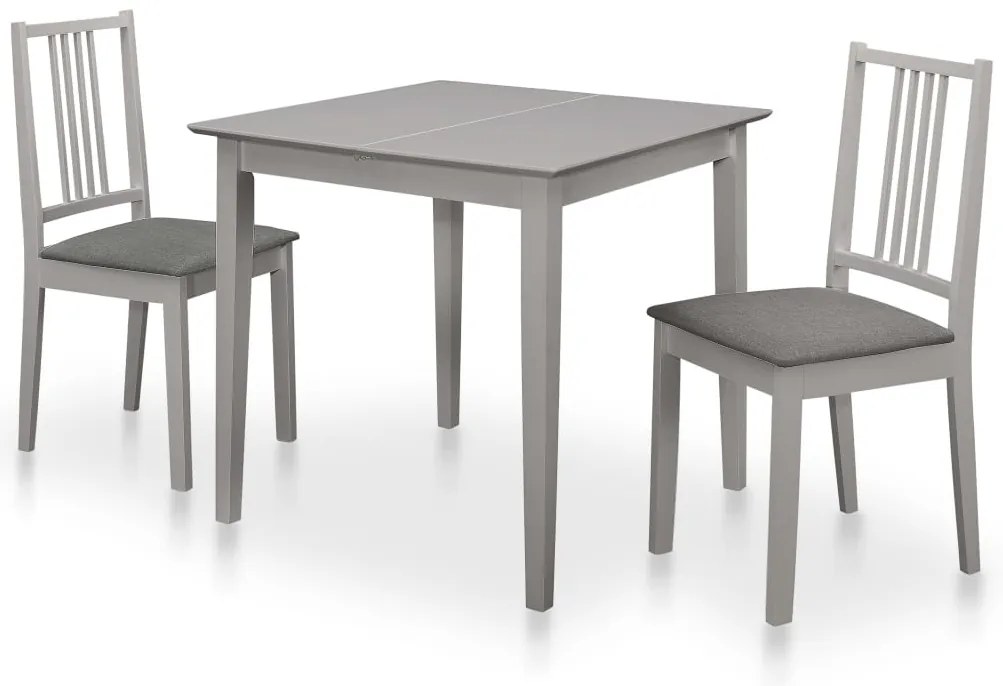 3dílný jídelní set MDF šedý 276397