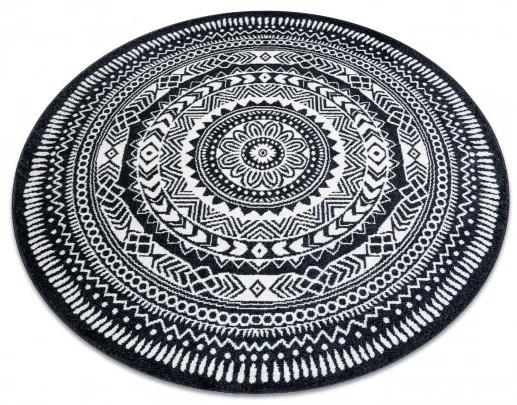Dywany Łuszczów AKCE: 120x120 (průměr) kruh cm Kusový koberec Napkin black kruh - 120x120 (průměr) kruh cm