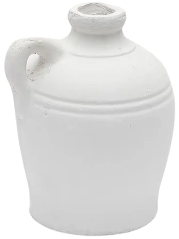 OnaDnes -20% Bílá terakotová váza Kave Home Palafrugell 23 cm