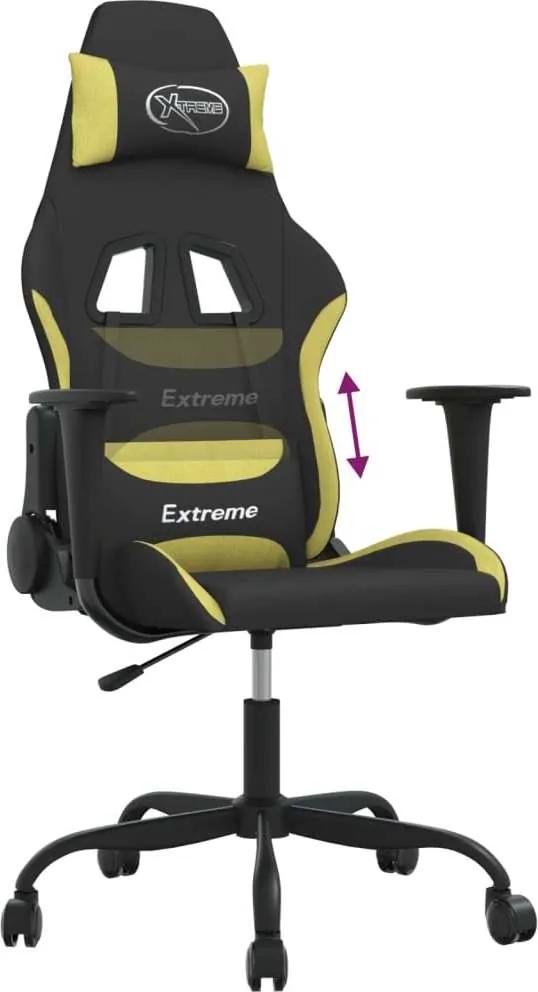 vidaXL Herní židle textil [3143717] Barva: Černá a žlutá