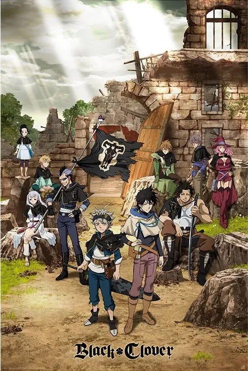 Plakát, Obraz - Black Clover - Black Bull squad & Yuno, (61 x 91.5 cm)